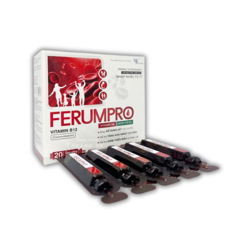 Ferum Pro Dung Dịch Hỗ Trợ Bổ Sung Sắt (Hộp 20 ống)