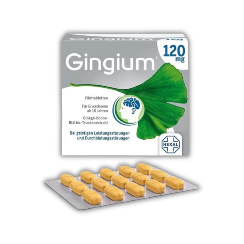 Gingium 120mg Đức Viên Uống Hỗ Trợ Bổ Não (Hộp 120 viên)
